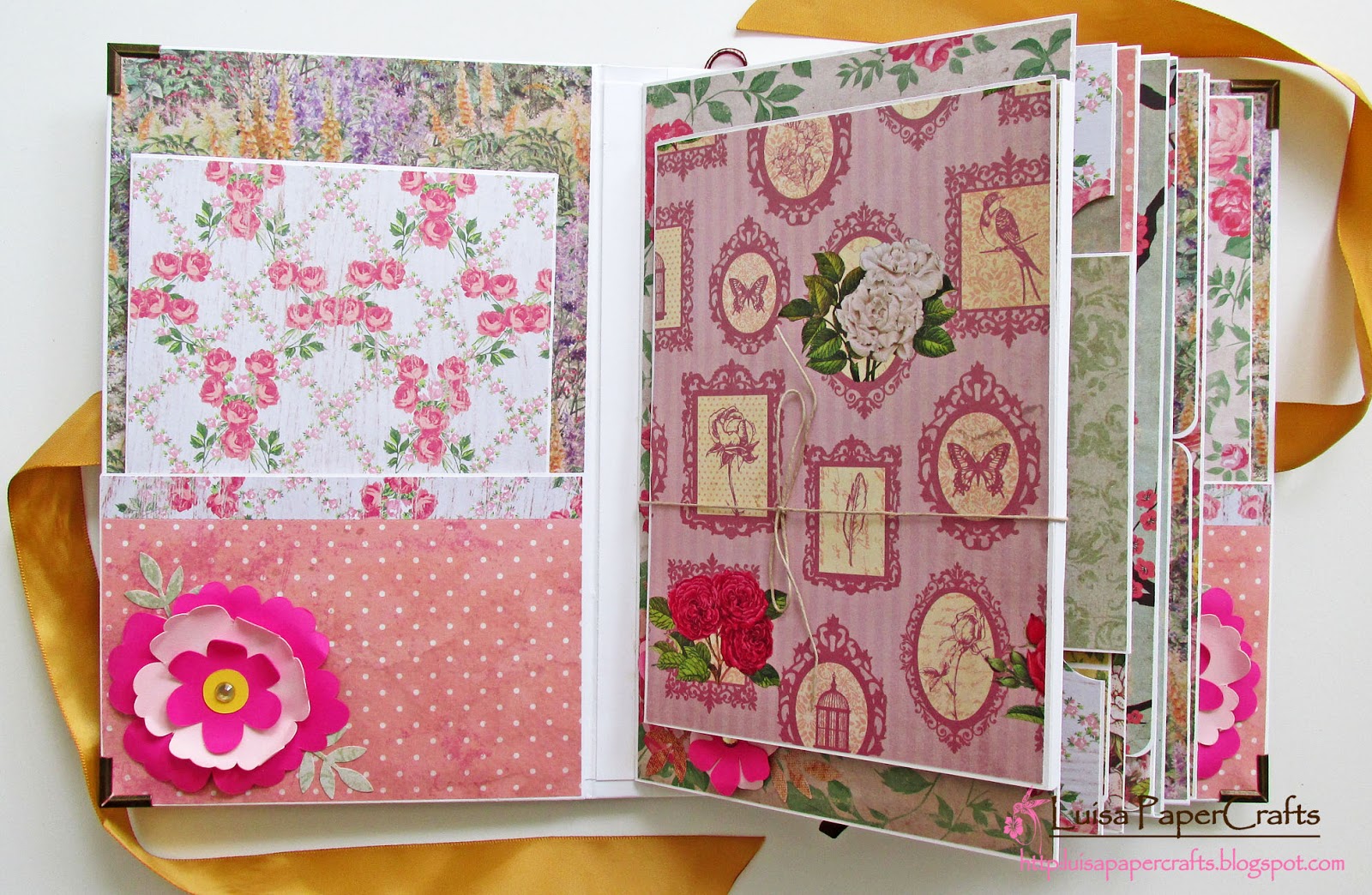 Luisa PaperCrafts: Mini Album Scrapbook Floral
