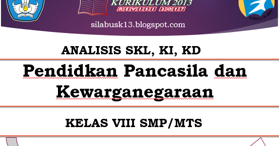 Analisis SKL, KI,KD PPKN Kelas VIII SMP Kurikulum 2013 Revisi 2017 - KURIKULUM MERDEKA