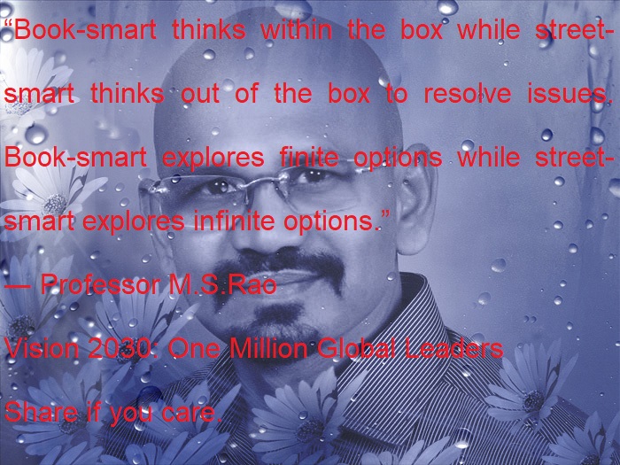 Professor M. S. Rao’s Vision 2030: One Million Global Leaders : Quote ...