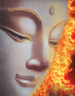 Divine Alignment: Fire Buddha