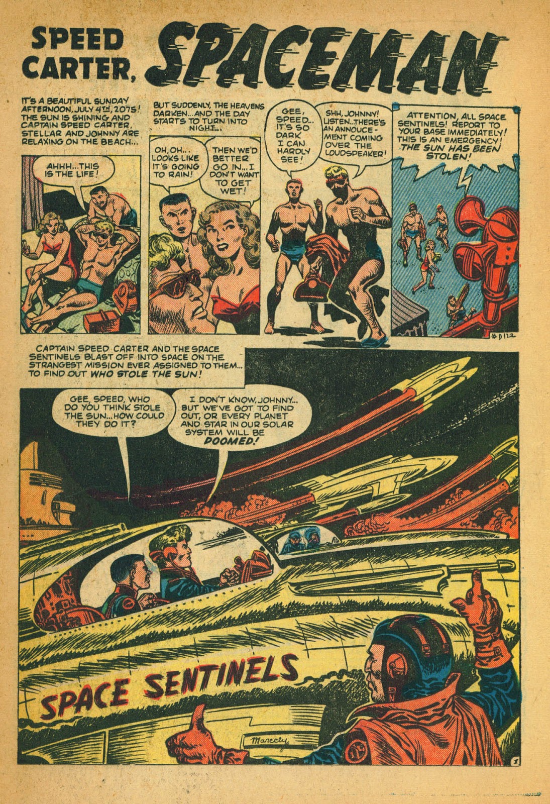 Last of the Spinner Rack Junkies: Speed Carter SPACEMAN by Joe Maneely 1953