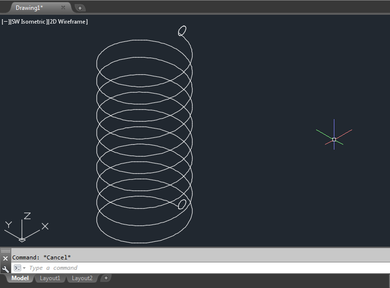 MEMBUAT SPRING DI AUTOCAD