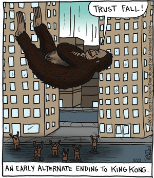 World of Cartoons and Comics: Trust fall