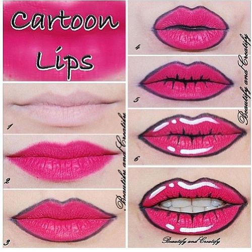 Zilah Inolvina: Cartoon Lips Tutorial!