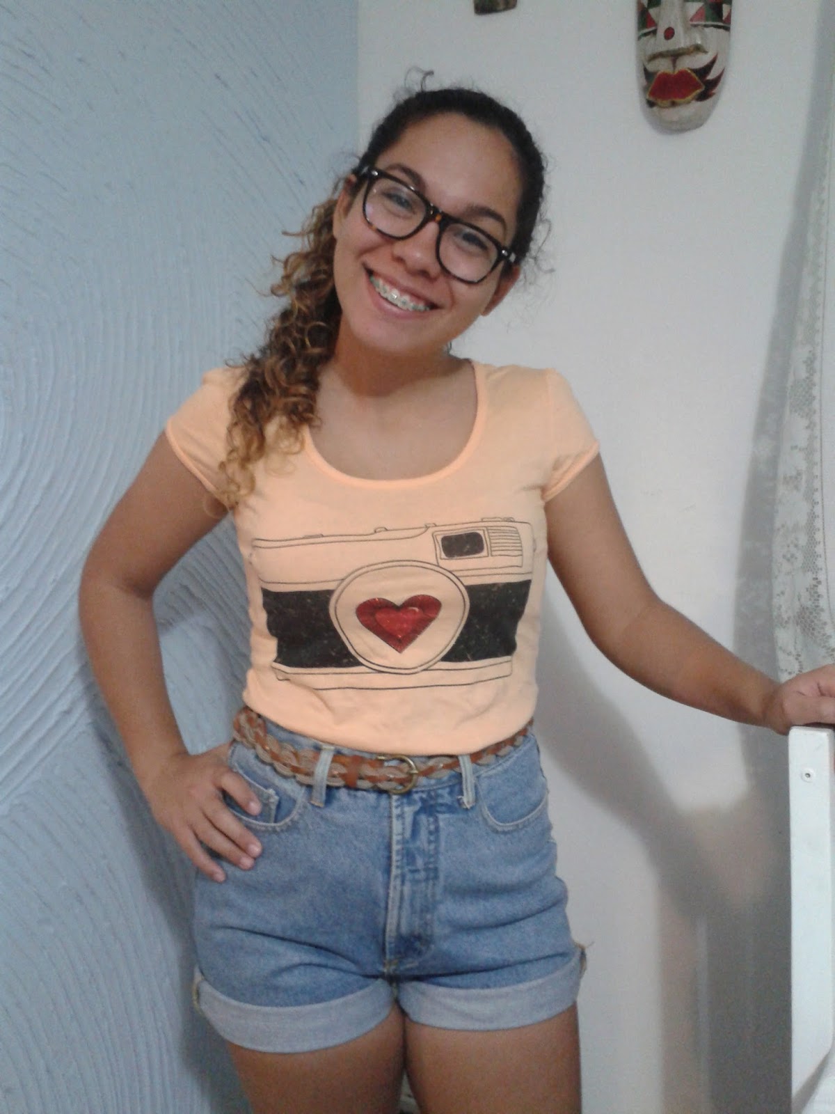 Maria Josefina : Shorts jeans cintura alta anos 80