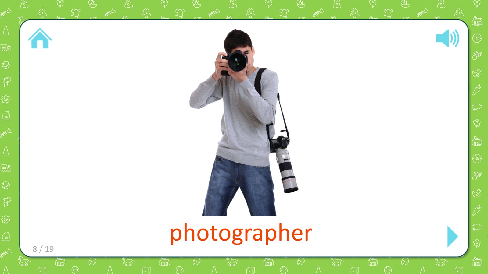 Flashcards for Kids: Photographer - Professions - Flashcards for Kids