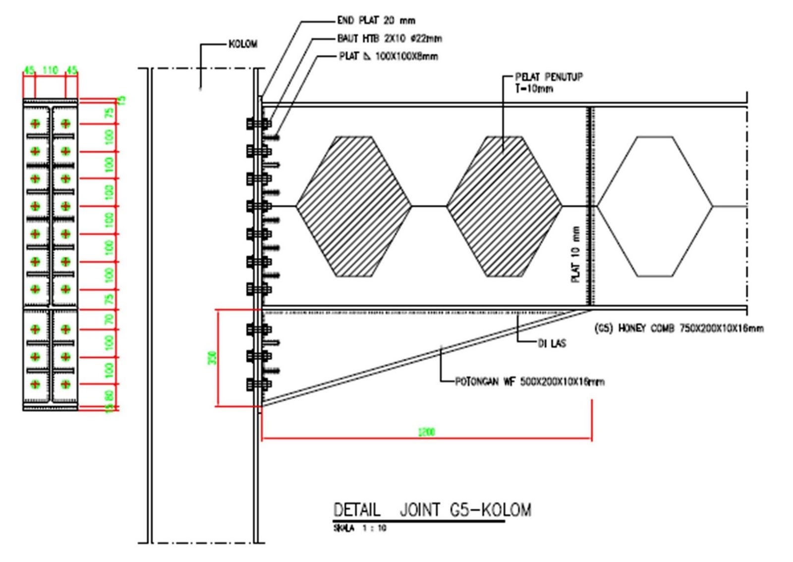 Struktur Baja I : Contoh Contoh Detail Sambungan Struktur Baja - 01