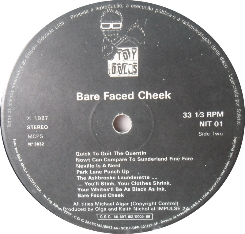 New Graphic Art Music: Bare Faced Cheek