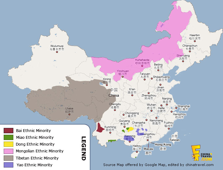 Chinese choropleth map