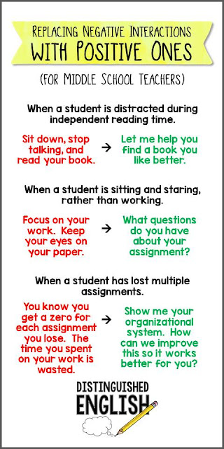 Distinguished English Teacher: Replacing Negative Interactions with ...
