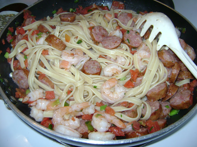heART: Today's Lunch - Shrimp & Sausage Skillet