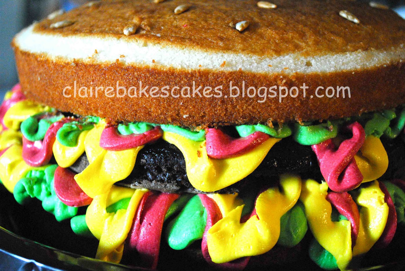 My Life as a MOM: Hamburger / Cheeseburger Cake - Recipe