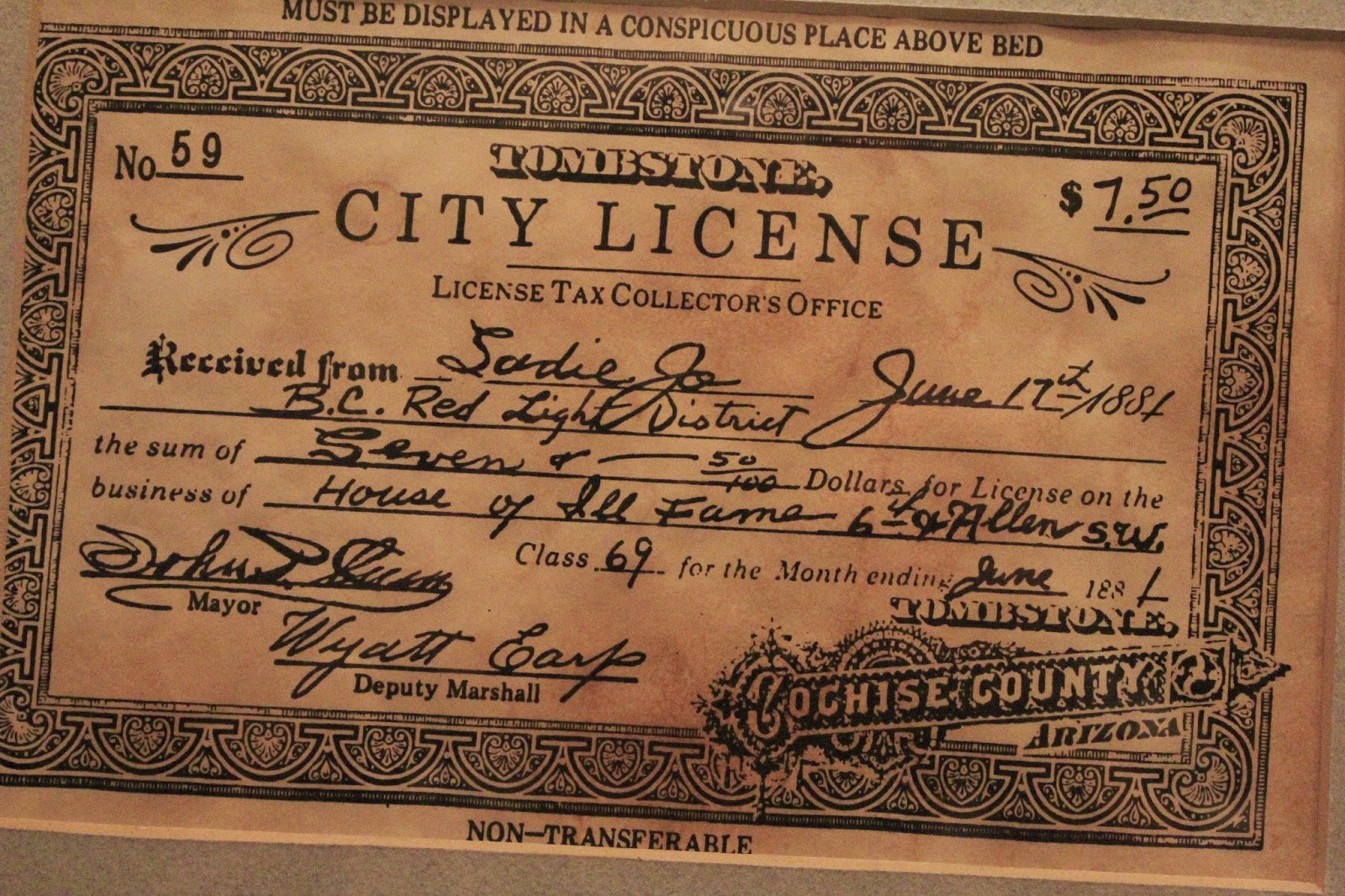 the queen travels: The Bird Cage Theatre ... the Old Tombstone