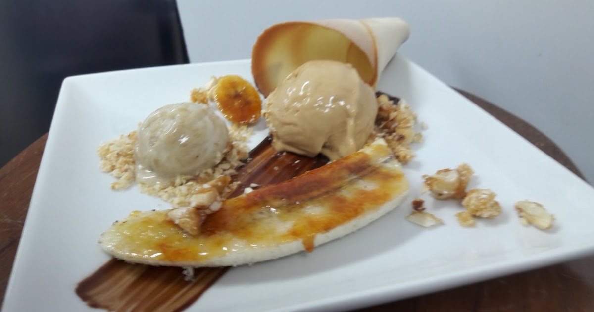 HELADO DE DULCE DE LECHE Y SORVETO DE BANANA