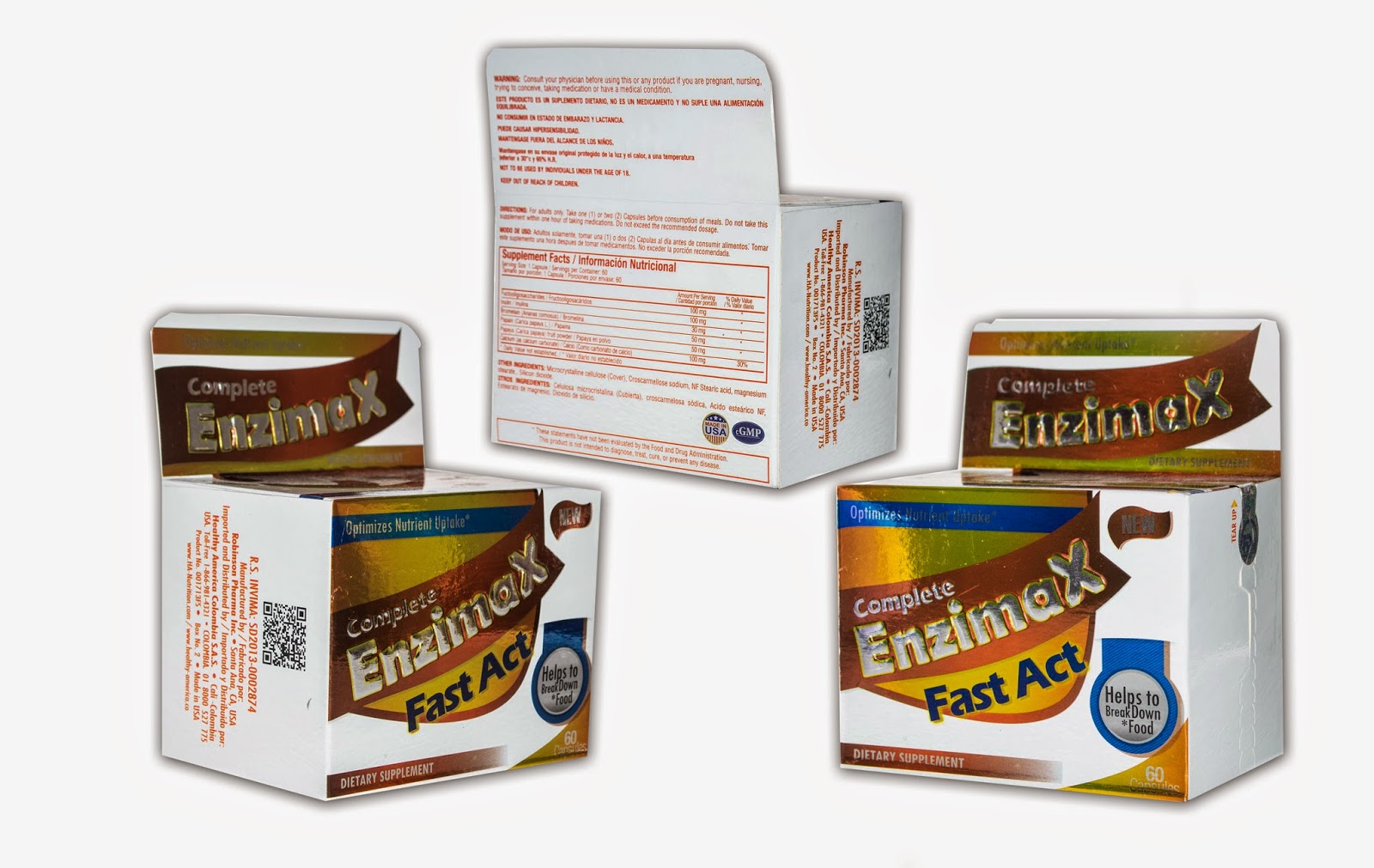 NUTRI - VIDA: ENZIMAX - Enzimas digestivas 100% naturales