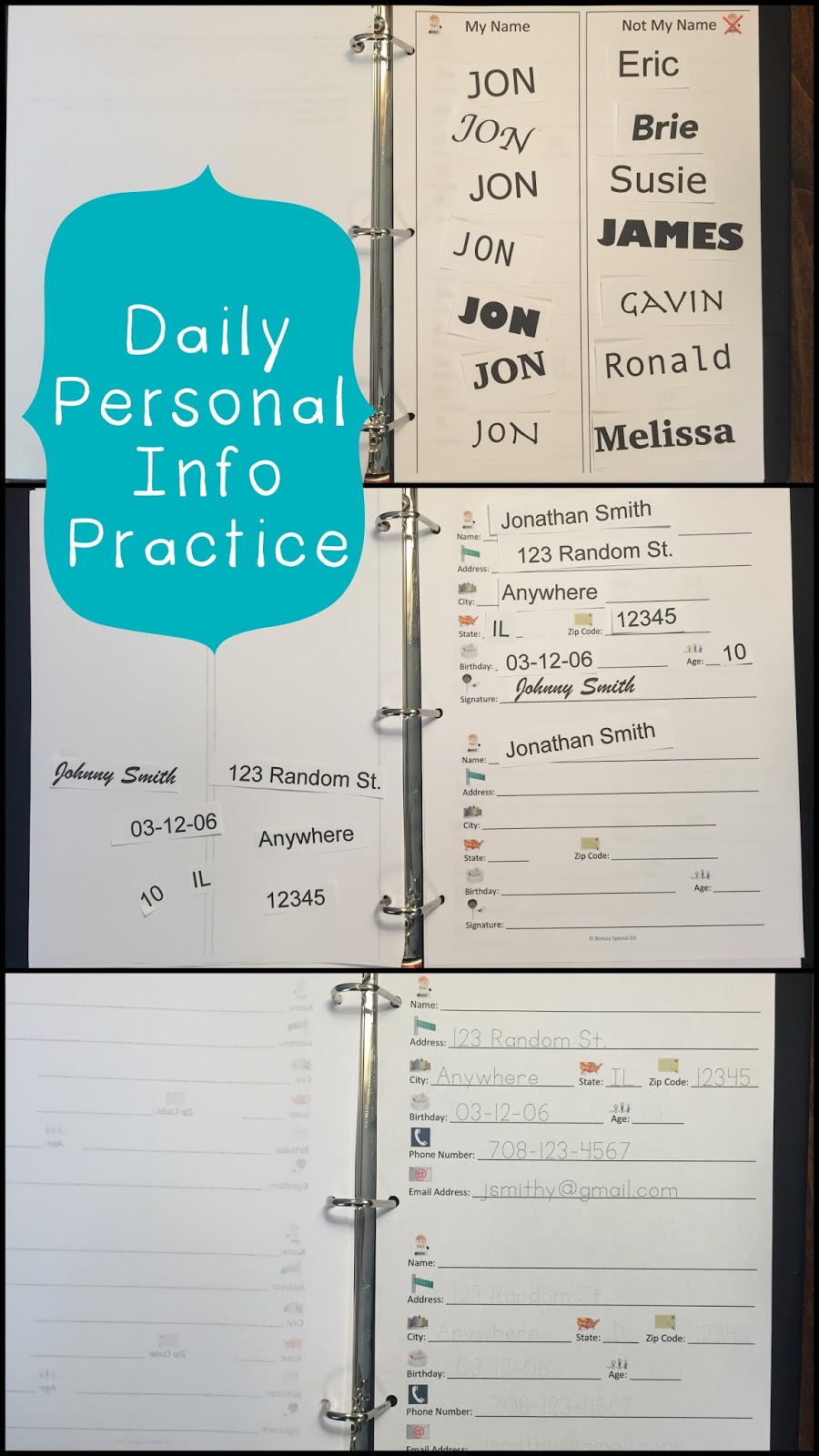 How to Teach Students Their Personal Information - Breezy Special Ed