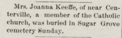 Kathryn's Quest: Sunday's Obituary - Johanna Creedon Keefe and Bridget ...