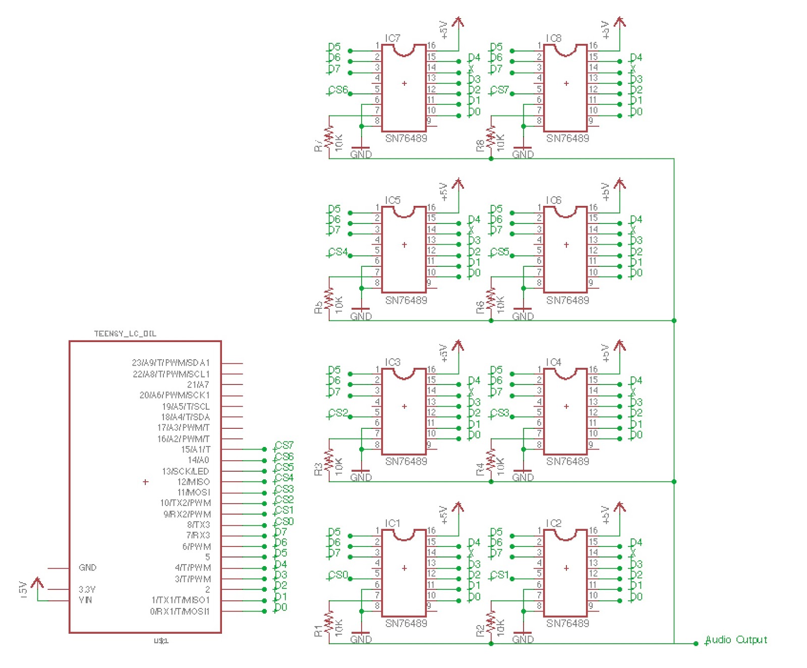 little-scale: Oct SN76489 MIDI Array