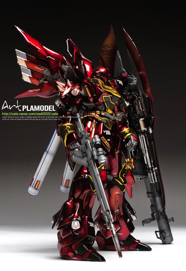 Custom Build: MG 1/100 Sinanju "Dark Gloss ver."