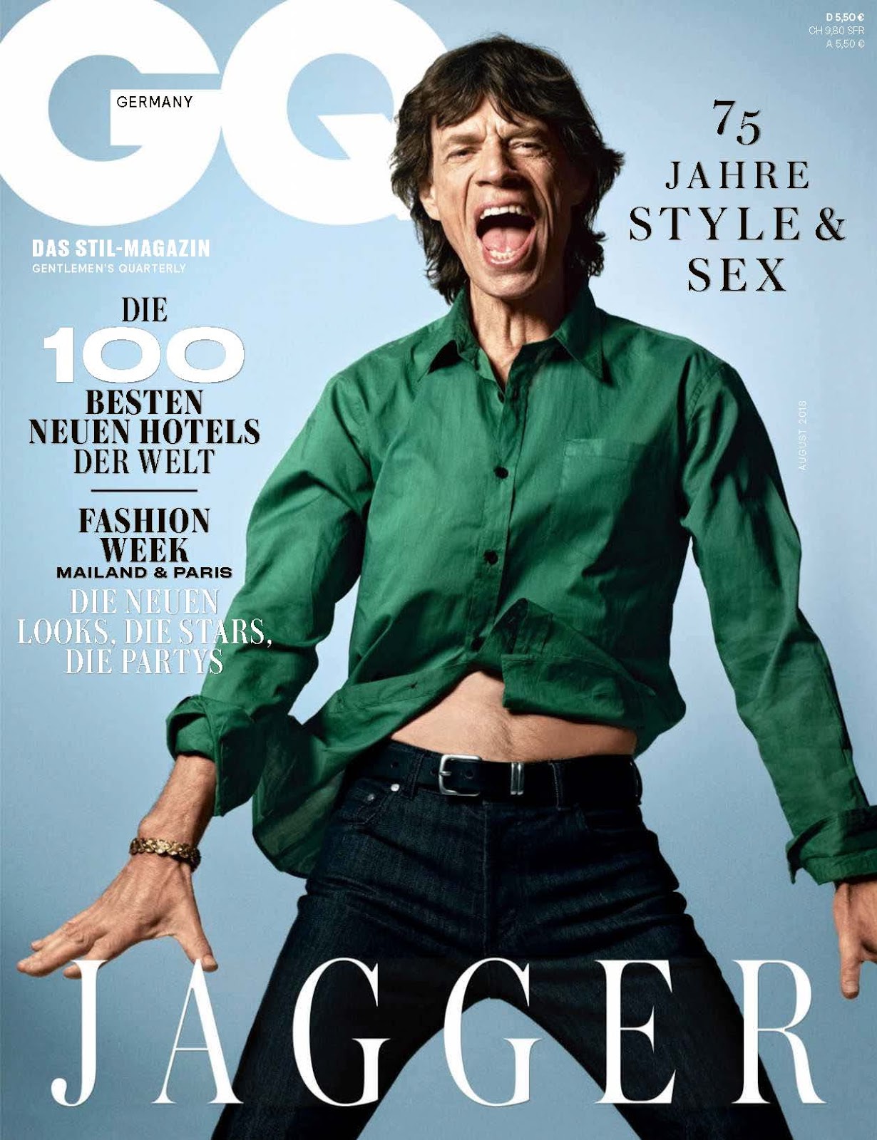GQ Alemania celebra los 75 años de Mick Jagger con tres portadas de su ...