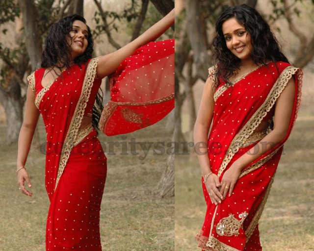 Ananya in Red Saree - Saree Blouse Patterns