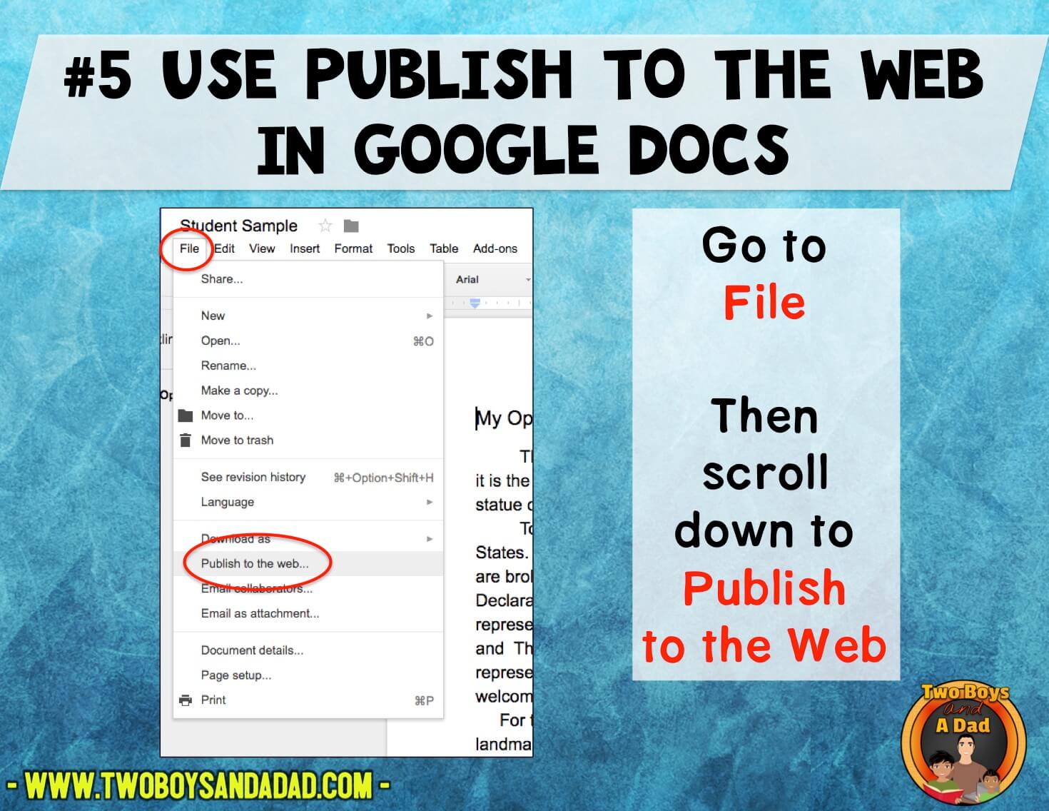 5 Tools That Will Make Your Students Google Docs Pros - Two Boys and a Dad