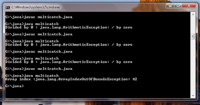 Java Exception Multiple Catch Clauses Learn Java Programming