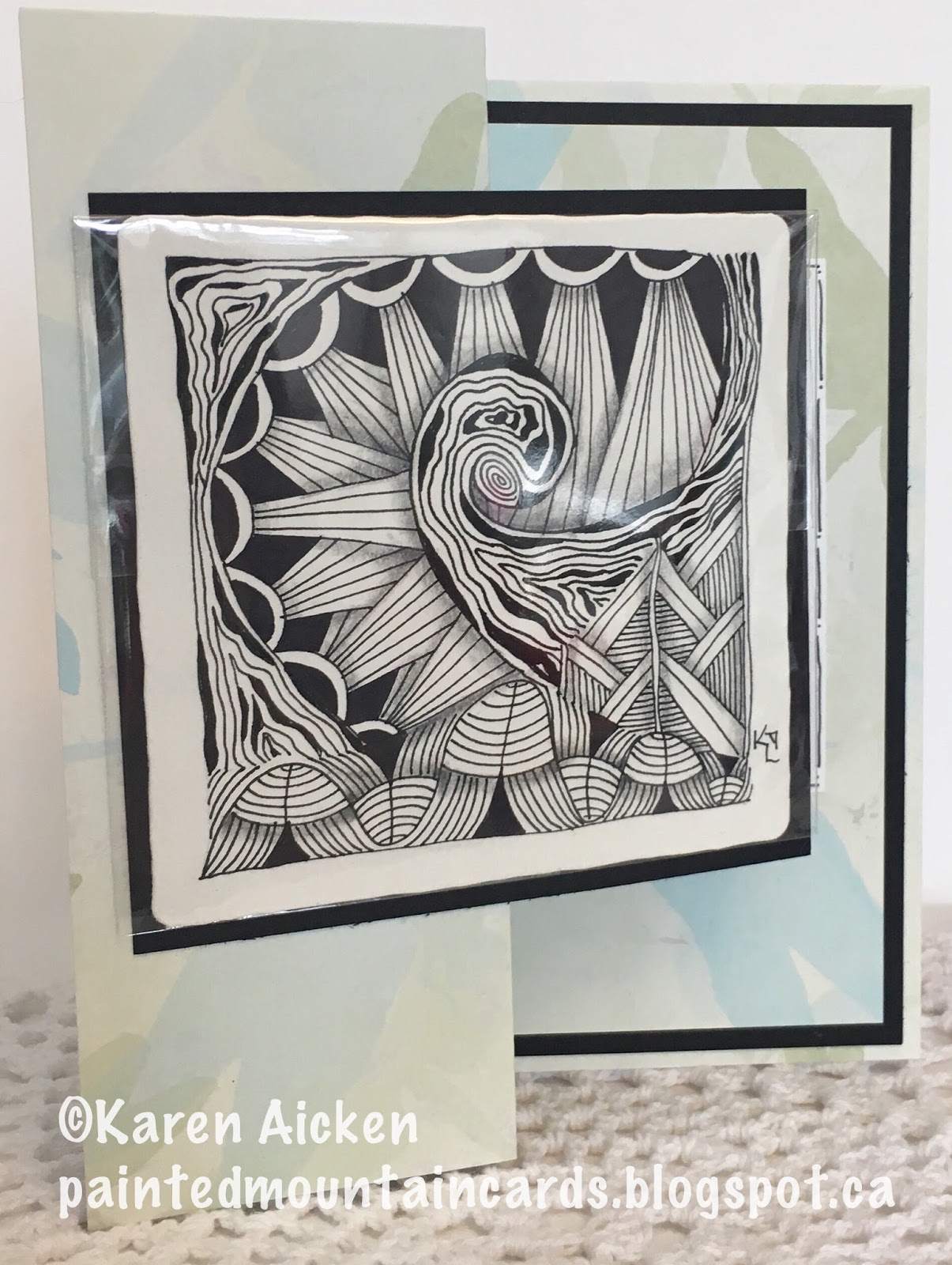 Painted Mountain Cards: Zentangle Card and Exciting News!!