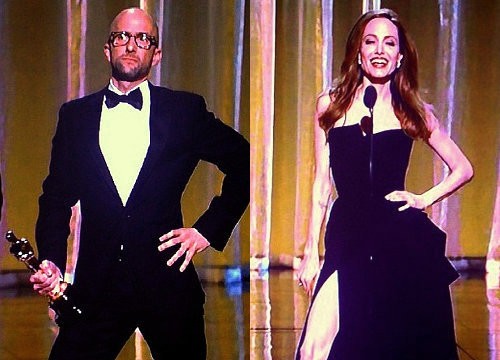 Angelina Jolie Furious On Jim Rash Mimicking Her Leg Pose