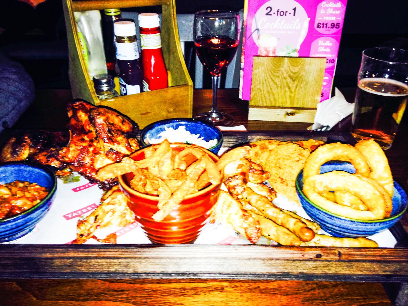 Yates Southampton new BBQ menu review. - The Violet Blonde