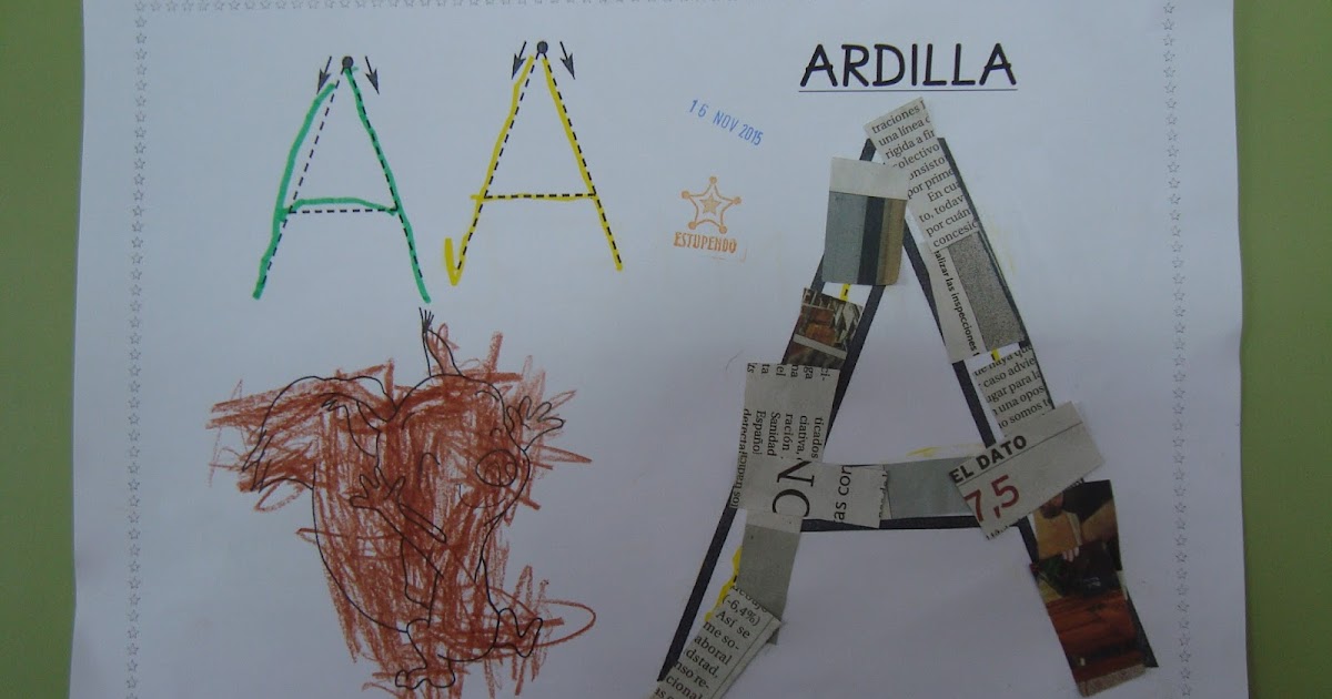 Plastificando ilusiones: La letra A y su amiga la ardilla