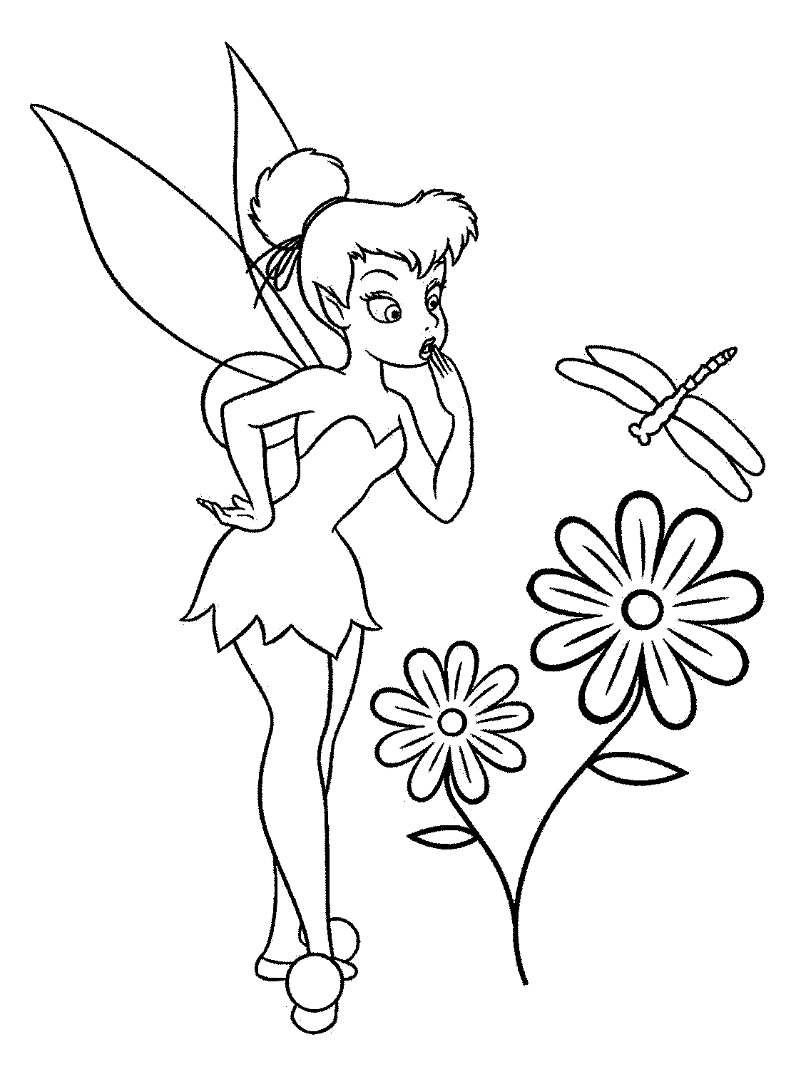 Mewarnai Gambar Peri Cantik Tinkerbell Disney Lucu Untuk Anak-anak ...