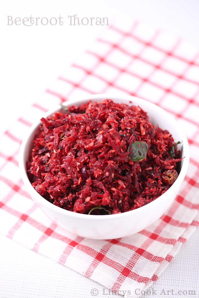 Beetroot Thoran| Beetroot Poriyal ~ Lincy's Cook Art