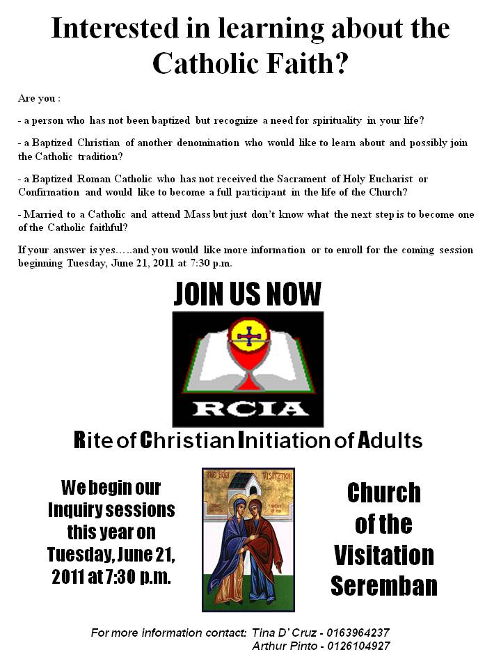The Welcoming Parish: RCIA Flyer