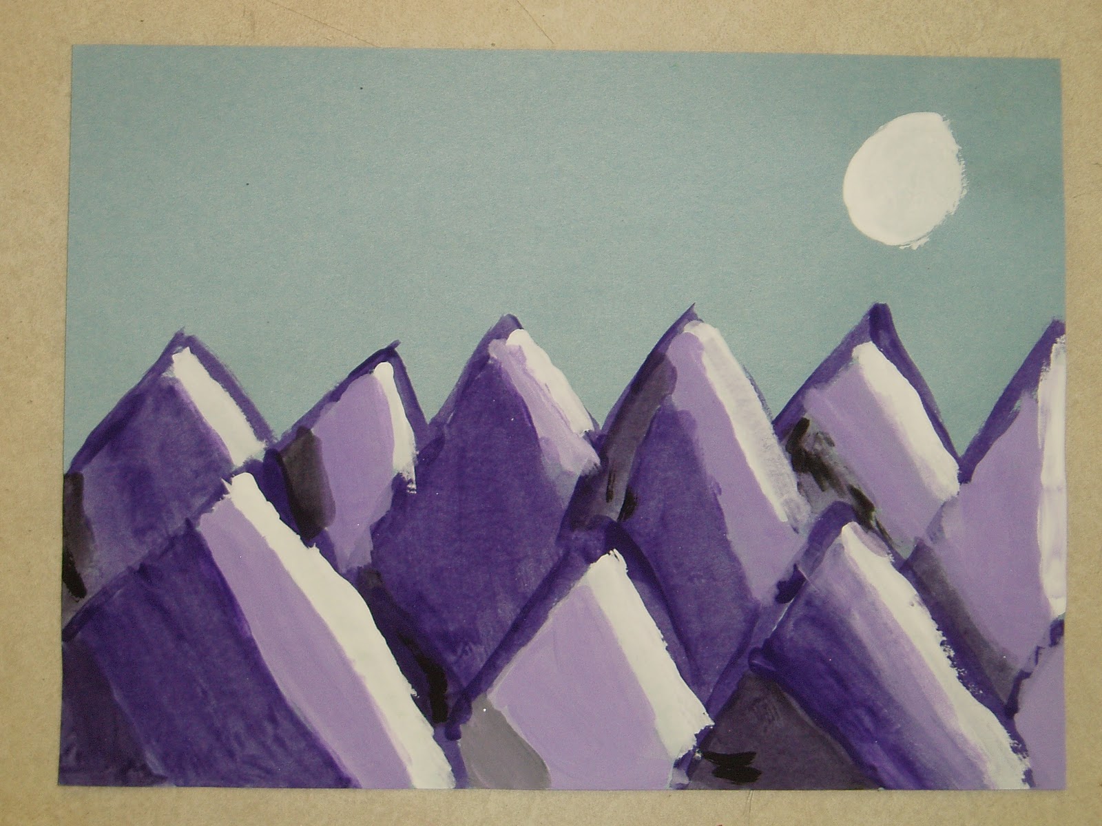 Miss Young's Art Room: 5th Grade Mountain Paintings