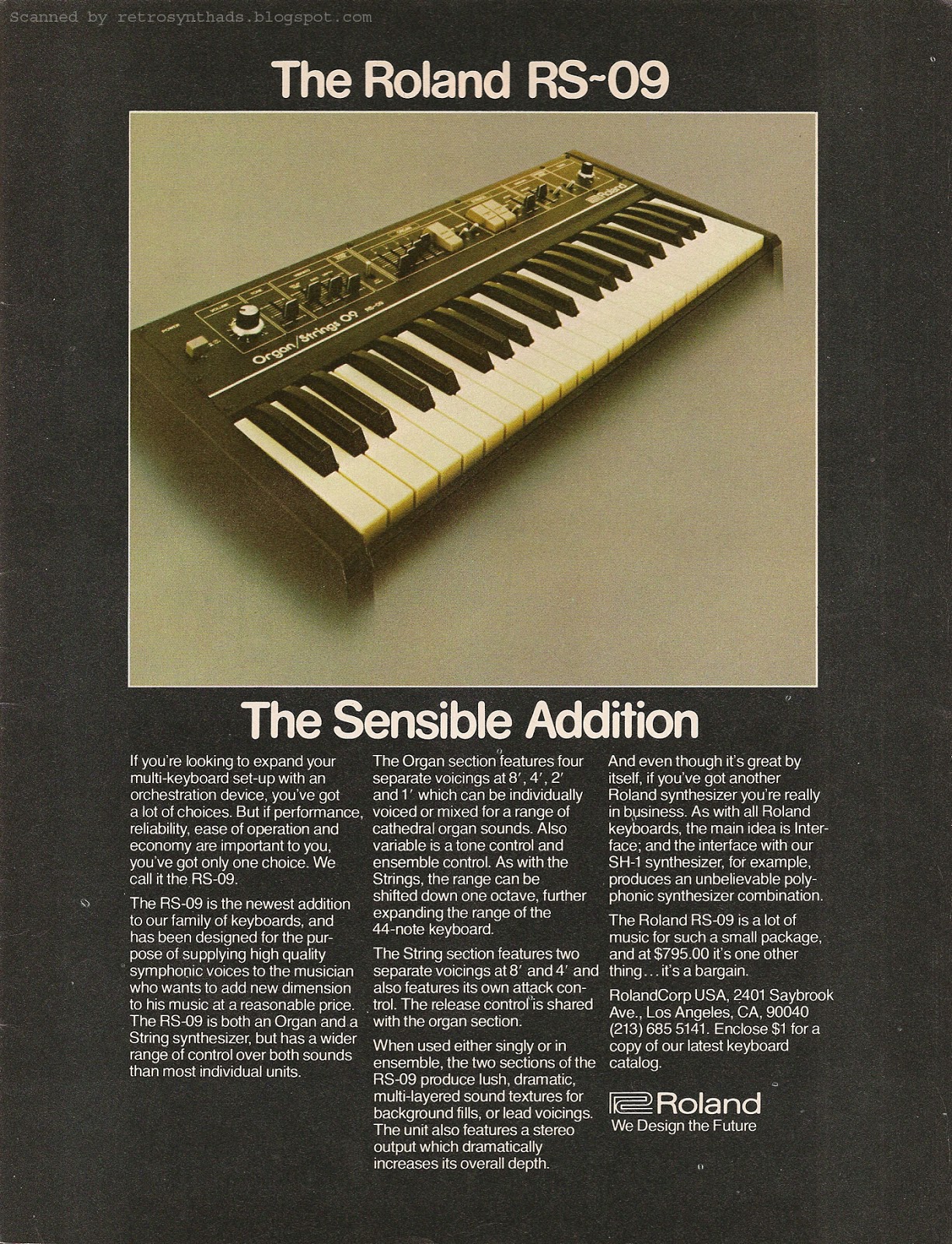 MATRIXSYNTH: 1979 Roland RS-09 Ad