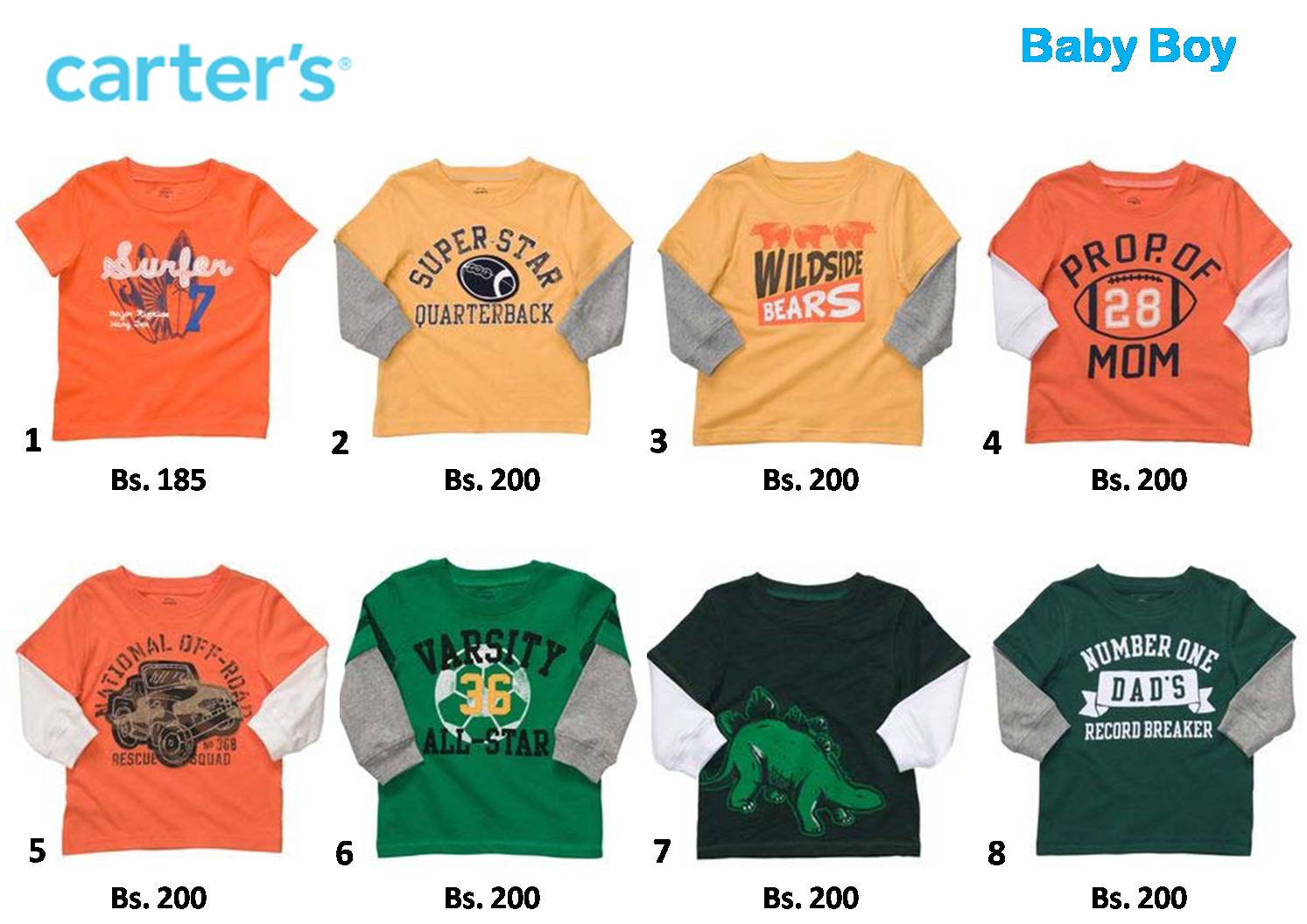 Venta de Ropa de niño marca Carter: Catálogo de Ropa de Varón