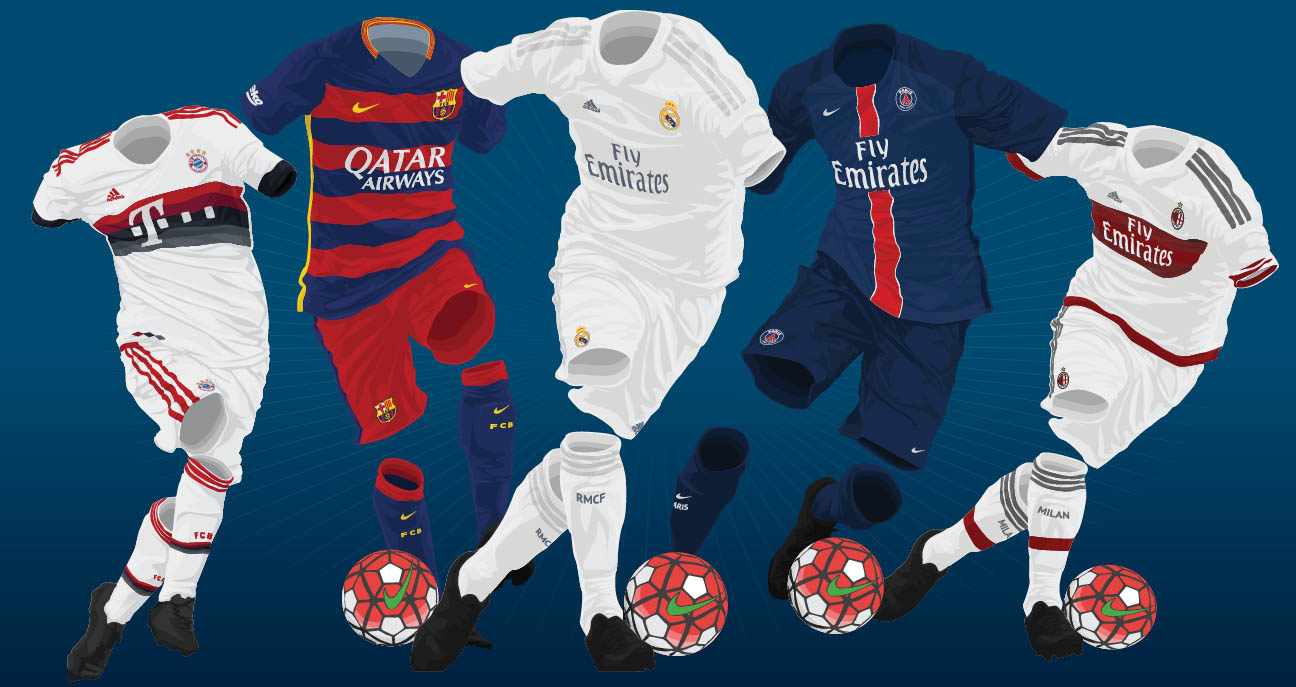 2015-16 European Football Most Valuable Kits - Footy Headlines