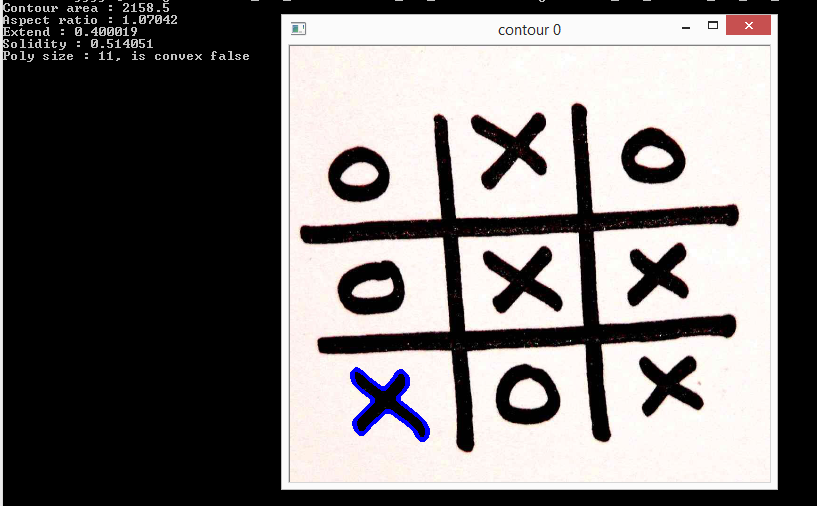 Qt and openCV: Analyze tic-tac-toe by computer vision tool--contours