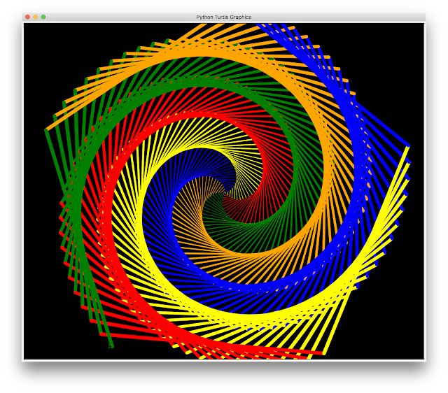 Python - Turtle Graphics: Drawing with Python(Color Spiral) | Kamimura ...