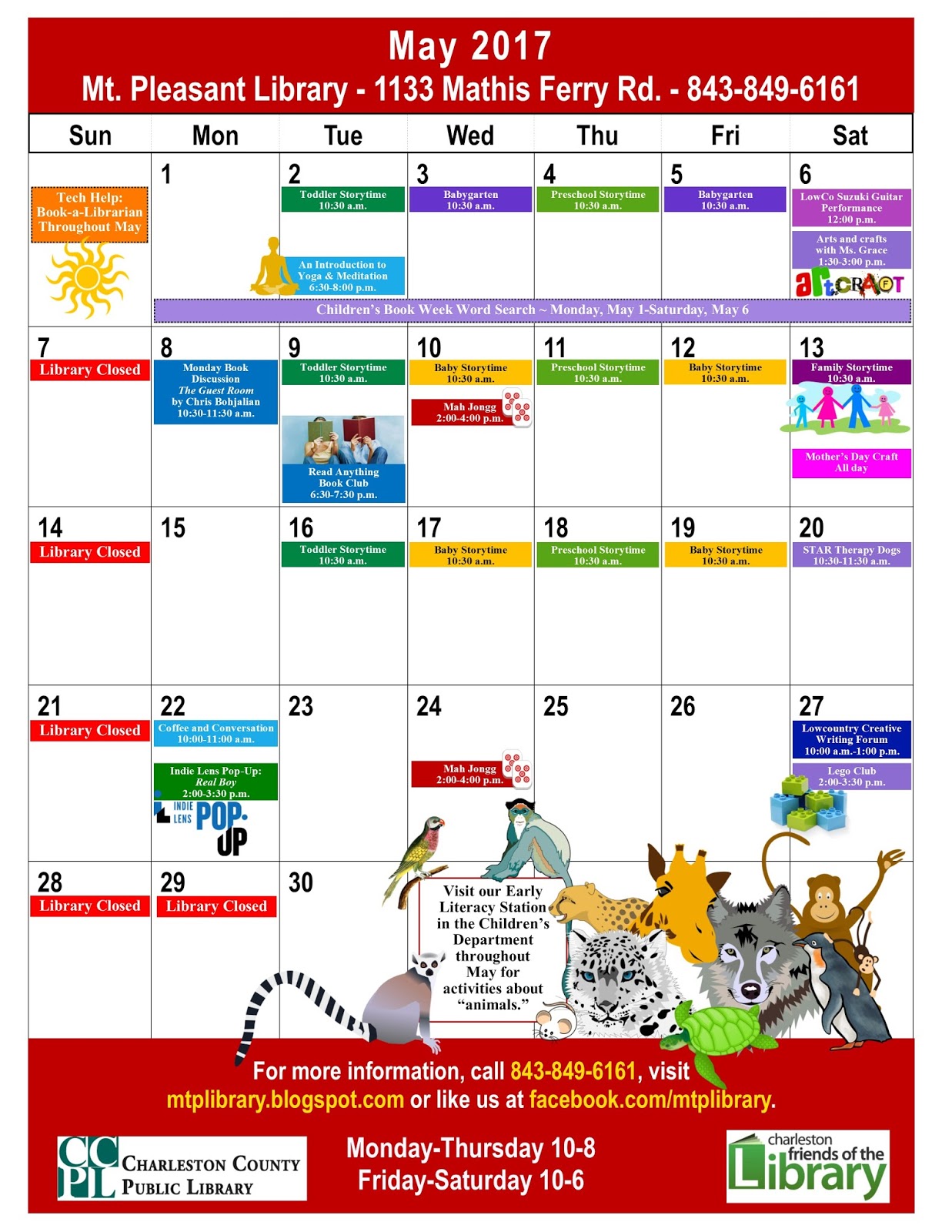 MTP Library Matters: MTP May Calendar of Events