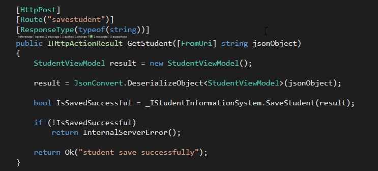 Student Information System - AngularJS , ASP.NET API, C#