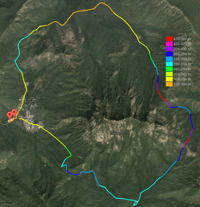 Girnar Parikrama Route Map