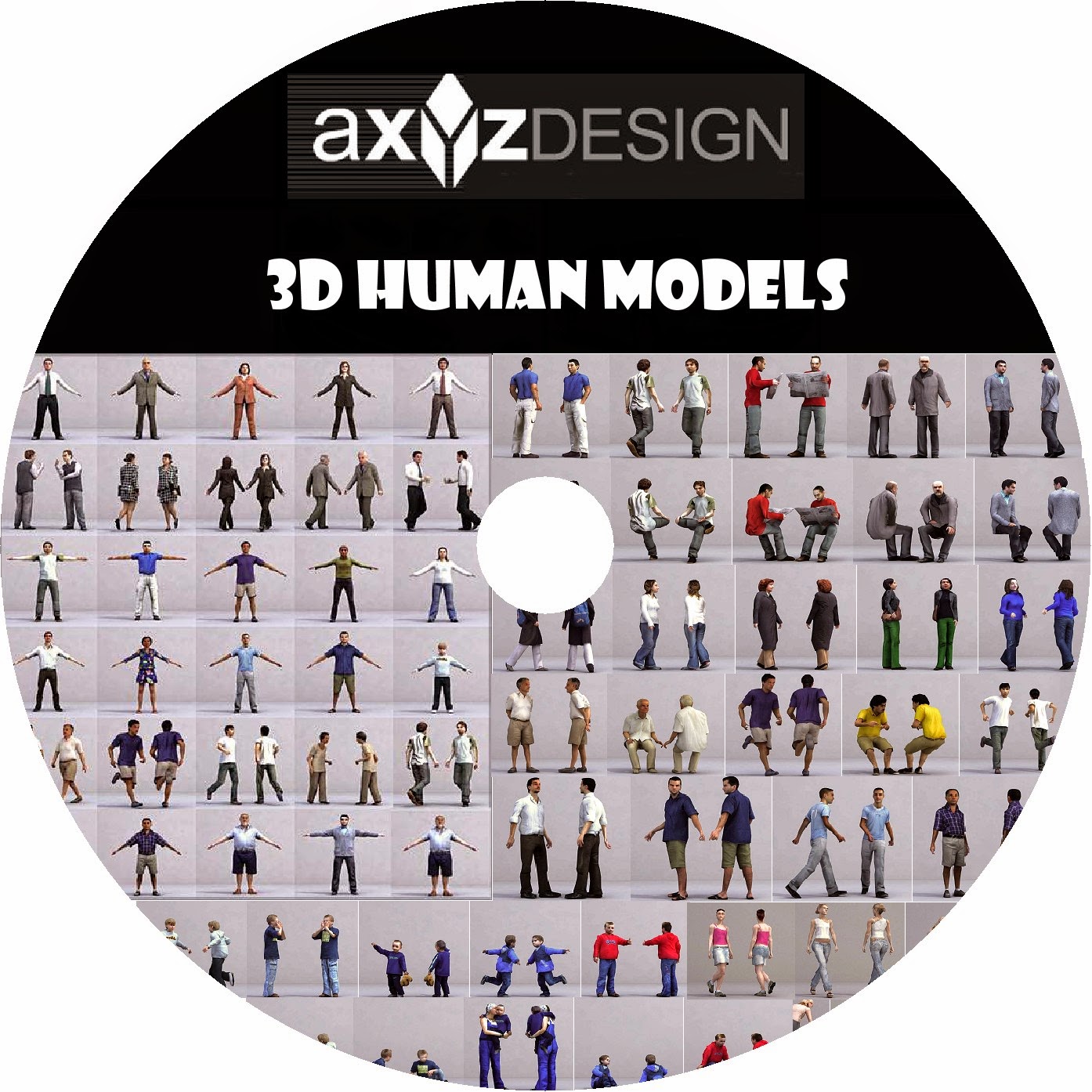 3D visualisations: 0012 Hi-Res 3D Human Models collection.