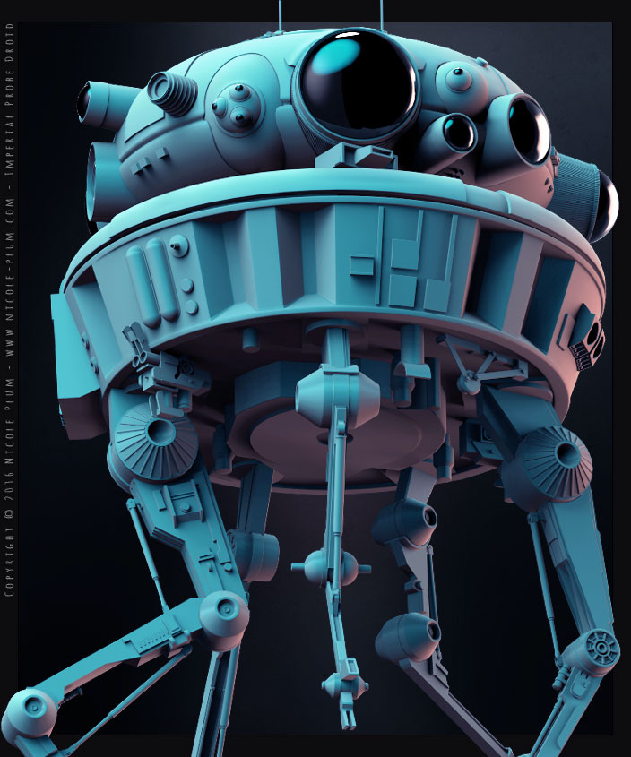 Nicole Plum Art Blog: Imperial Probe Droid
