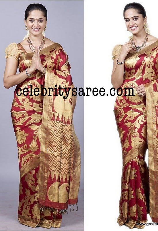 Anushka Shetty Traditional Bridal Silk Sarees Collection - Saree Blouse ...