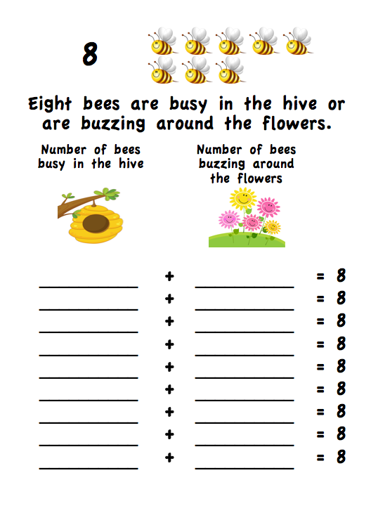 Math From Children's Viewpoint: Decomposing Numbers From 1 to 10