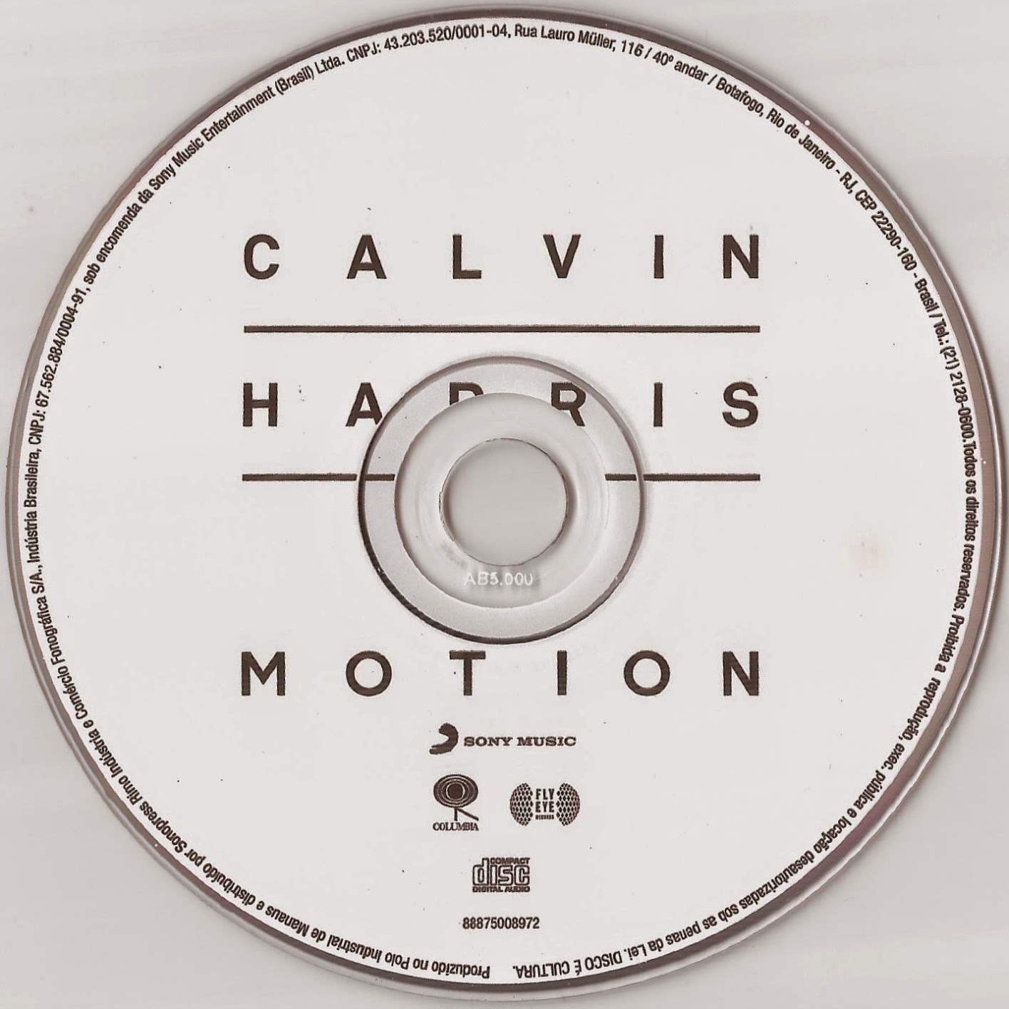 Encarte: Calvin Harris - Motion - Encartes Pop