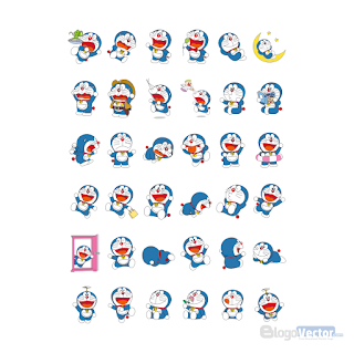 Doraemon Cartoon Logo vector (.cdr) Pack2 - BlogoVector