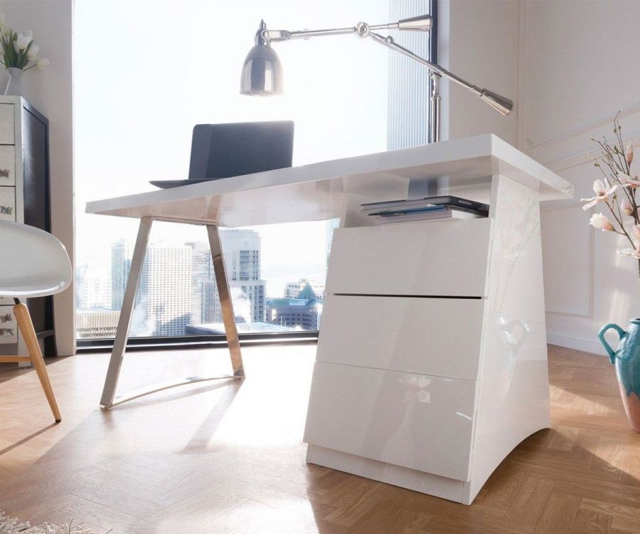 PaniKara: DIZAJN - białe biurko - inspiracje